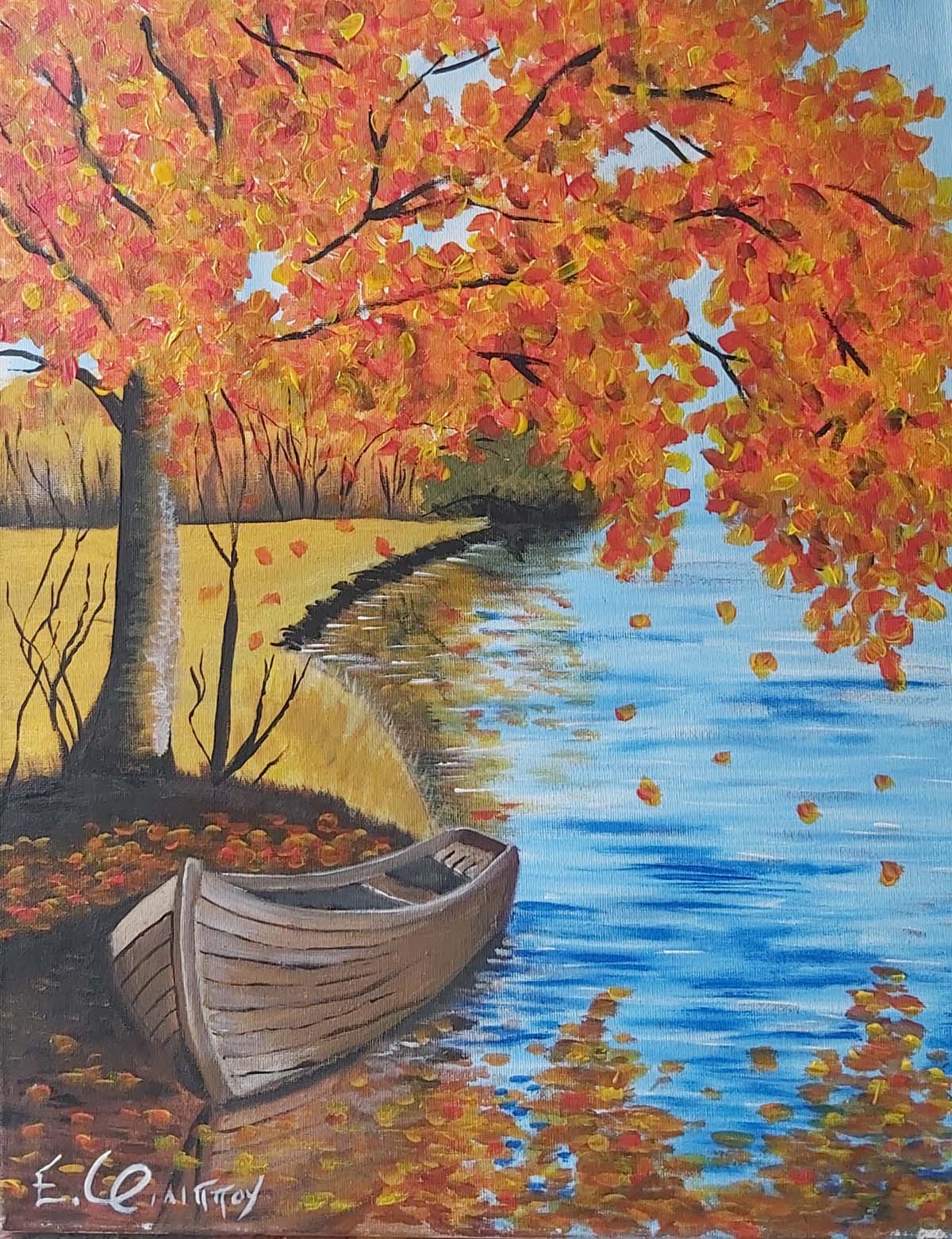 Πίνακας Ζωγραφικής Βάρκα το Φθινόπωρο - ART 4U - ΣΧΟΛΗ ΖΩΓΡΑΦΙΚΗΣ ...